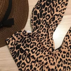 Swim | Leopard Print Plunge Neck Monokini | Poshmark